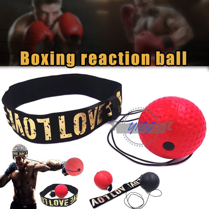 1 Set Hand Eye Training Head-Mounted Boxing Reaction Ball Raising ...