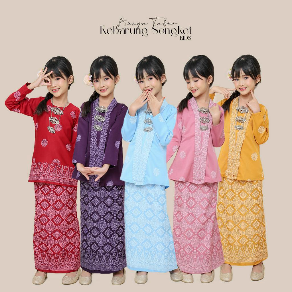 Kebarung SONGKET KIDS IN 5 Color BY MOFF COLLECTION I KEBARUNG | Shopee ...
