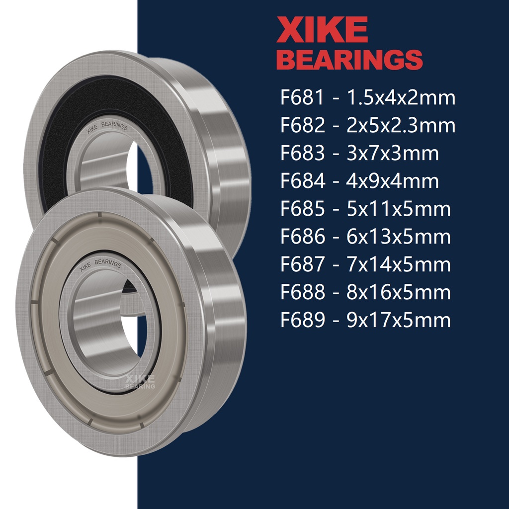 XiKe F681 F682 F683 F684 F685 F626 F687 F688 F689 2RS/ZZ/Open Flange ...