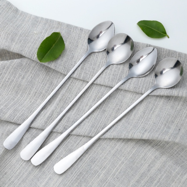 1pc Creative Stainless Steel Long-Handled Spoon Office Coffee Spoon ...