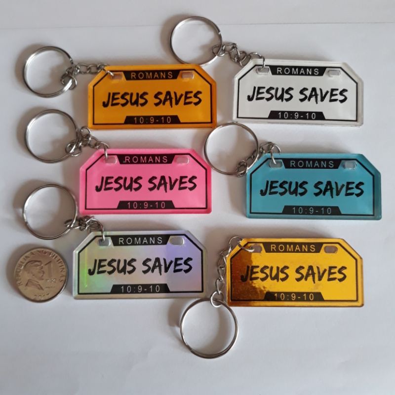 MINI PLATE ACRYLIC KEYCHAIN in GOSPEL RELIGIOUS DESIGN | Shopee Philippines