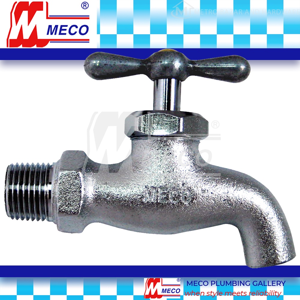 Meco Chrome Faucet Plain bib gripo #V201CP | Shopee Philippines