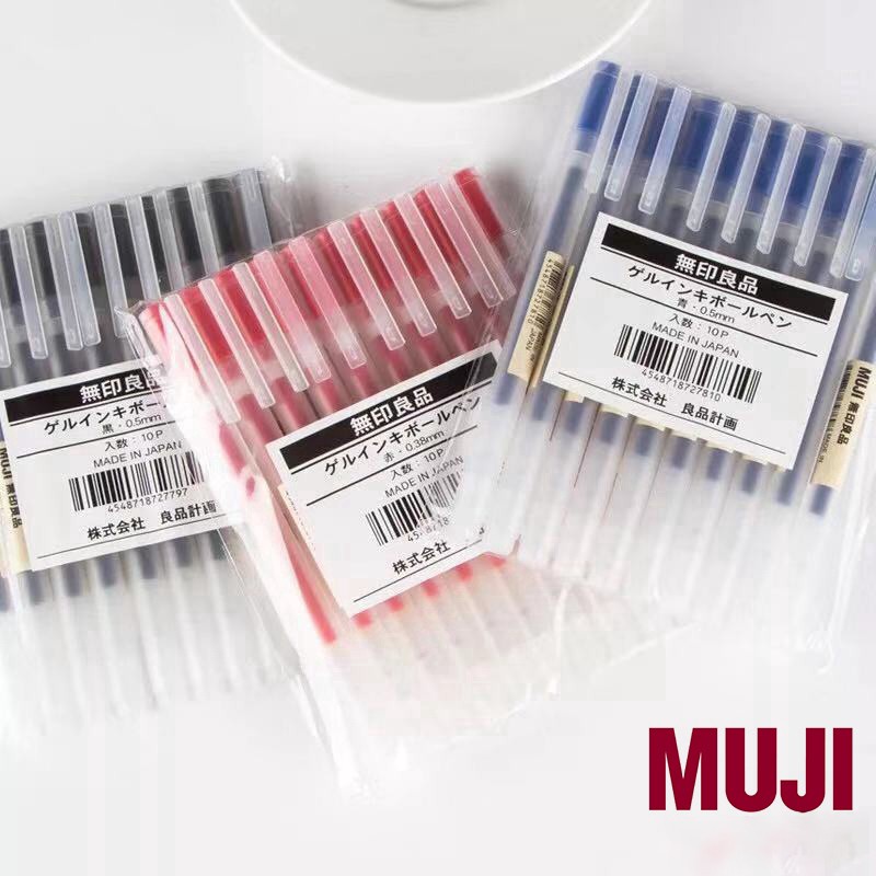 MUJI 0.5mm Gel Pen(Black\Blue\Red） | Shopee Philippines