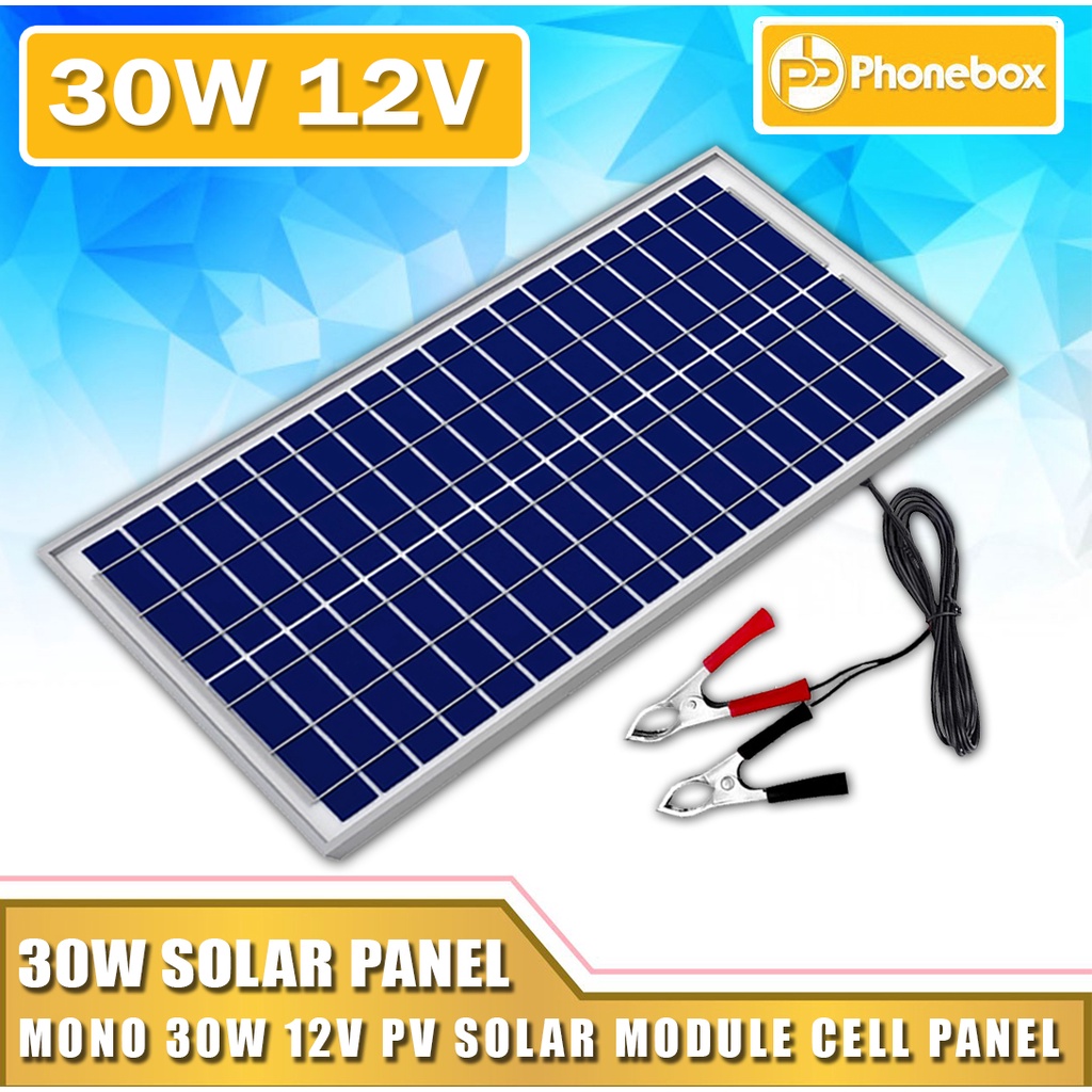 GOOD LIGHT PLUS 30W Solar Panel Mono 30 Watt 12 Volt Pv Solar Module ...