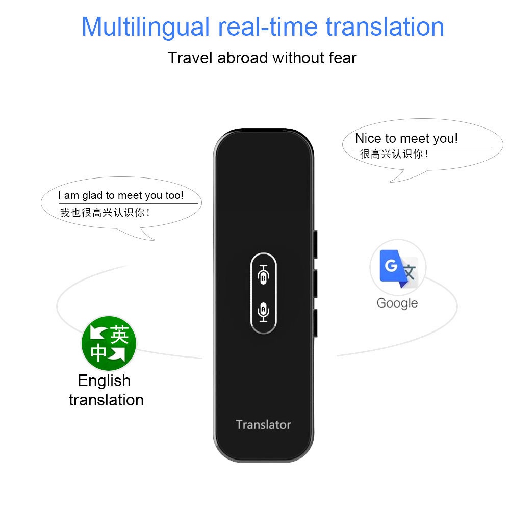 T8 Smart Translator iFLYTEK Voice Simultaneous Translator Stick Multi ...