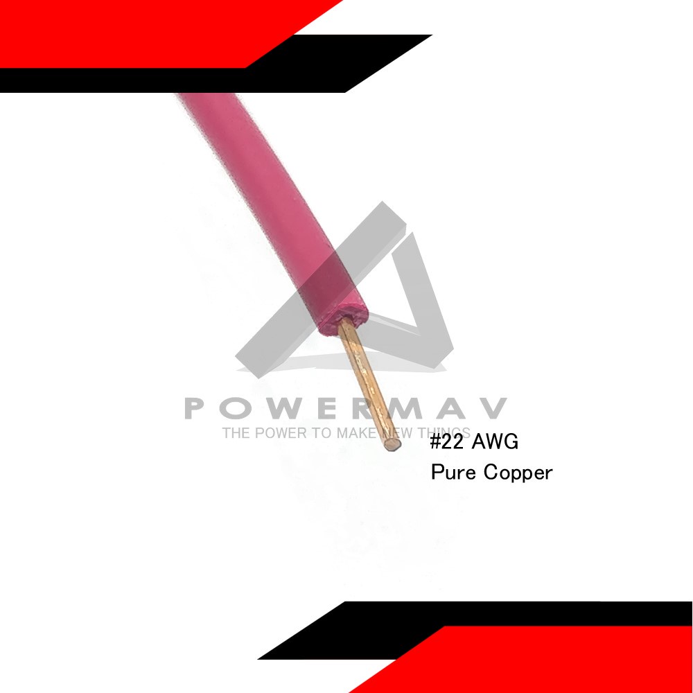 2 meters original #22 solid wire red pure copper cable awg #22 AWG22 ...