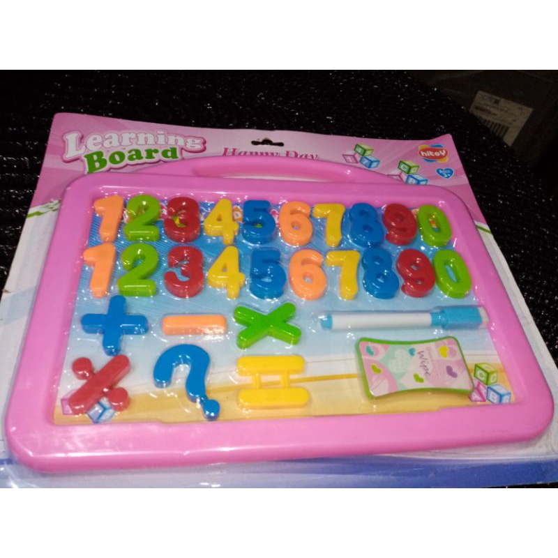 Educational Learning Board with Magnetic Alphabet and Numbers | Shopee ...