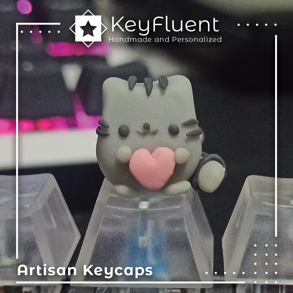 Pusheen Polymer Clay Charm DSA Profile Artisan Keycap | Shopee Philippines