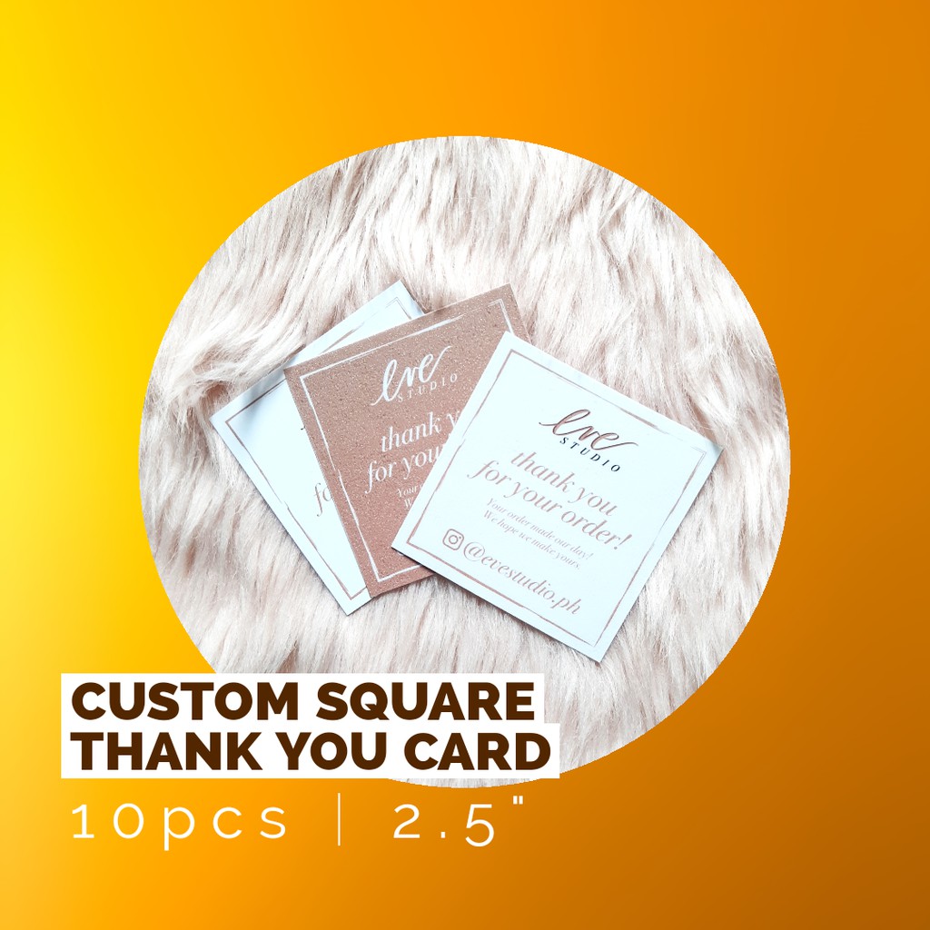 Custom Square Thank You Card | Shopee Philippines