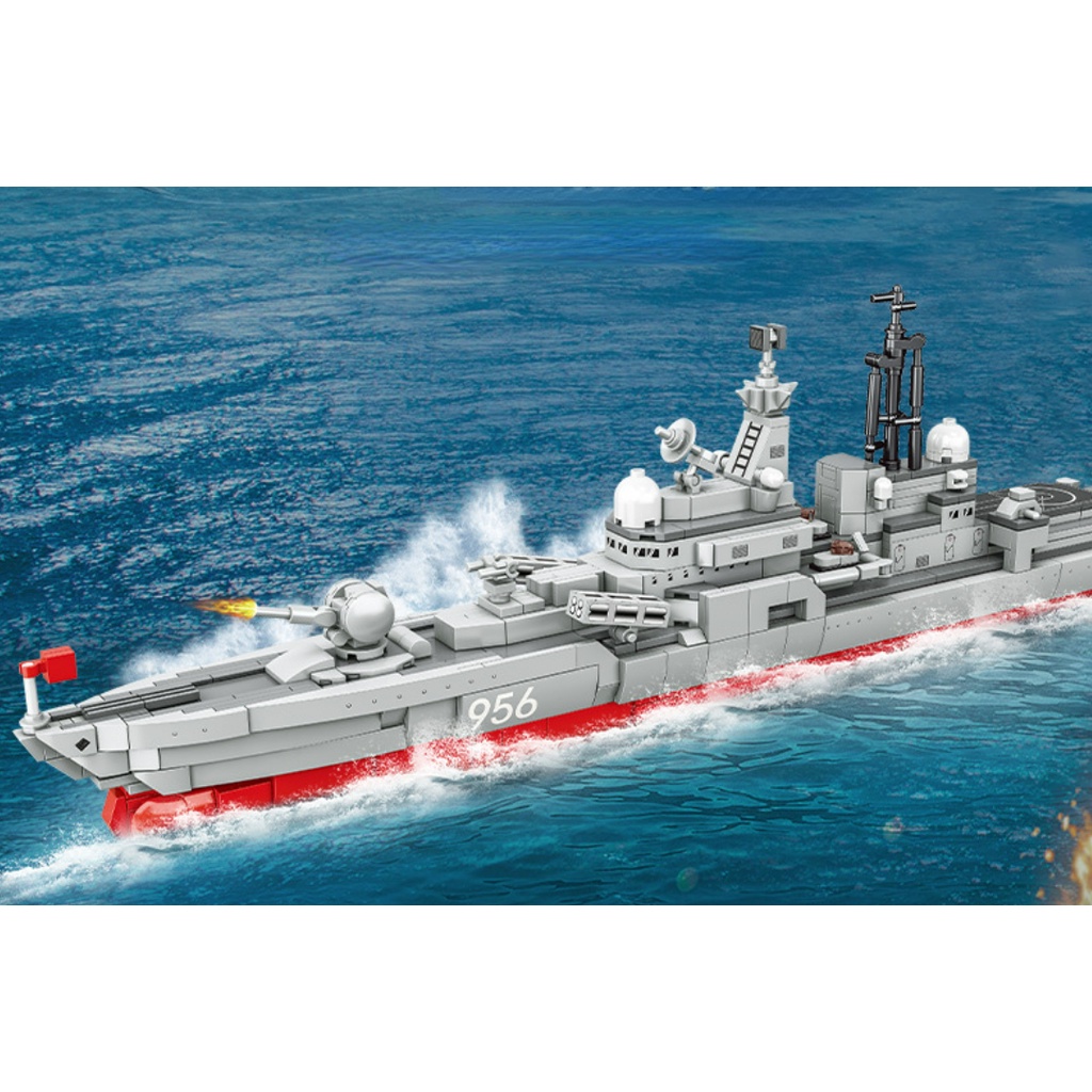 808PCS MOC WW2 Type P956 Destroyer Sovremenny Class Battle Ship Model ...