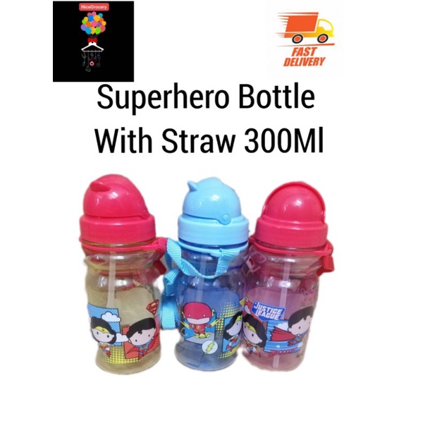 Huggies Superhero Bottle 300ML With Straw(Yello/Red/Blue) | Shopee ...