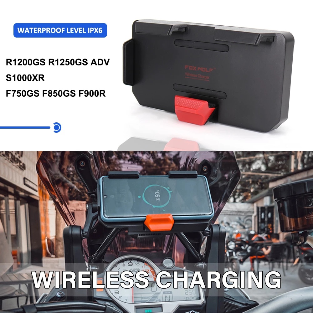 New motorcycle accessories navigation bracket wireless charging support ...