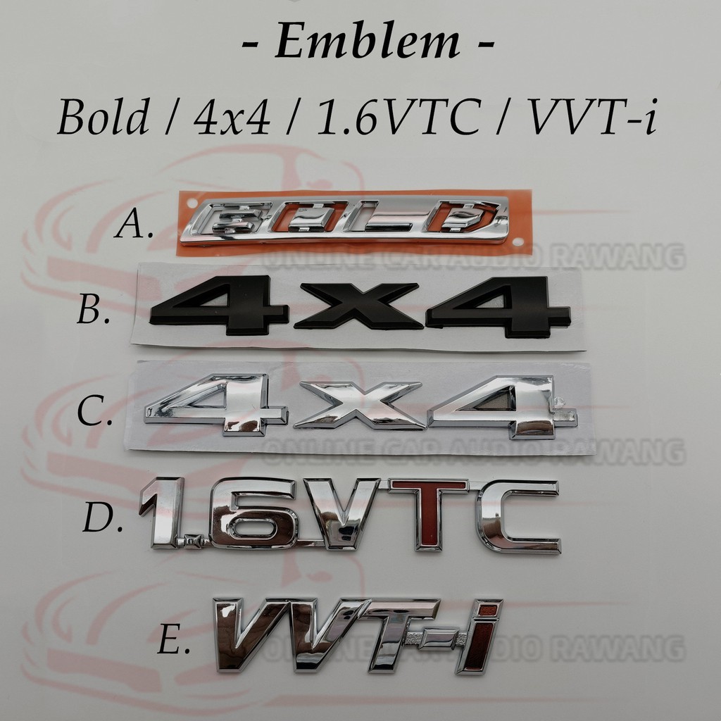 Car Auto Racing Logo / Rear Emblem / Car Emblem / Car Logo - Bold / 4x4 ...
