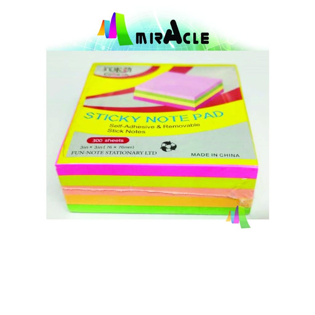 Value Buy Adhesive Stick Notes / Sticky page maker 300s (76mmx76mm ...