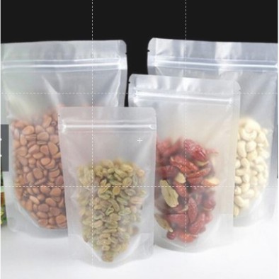 50pcs Frosted Clear Stand up Pouch for Beans Powder Dried Snacks Seeds ...