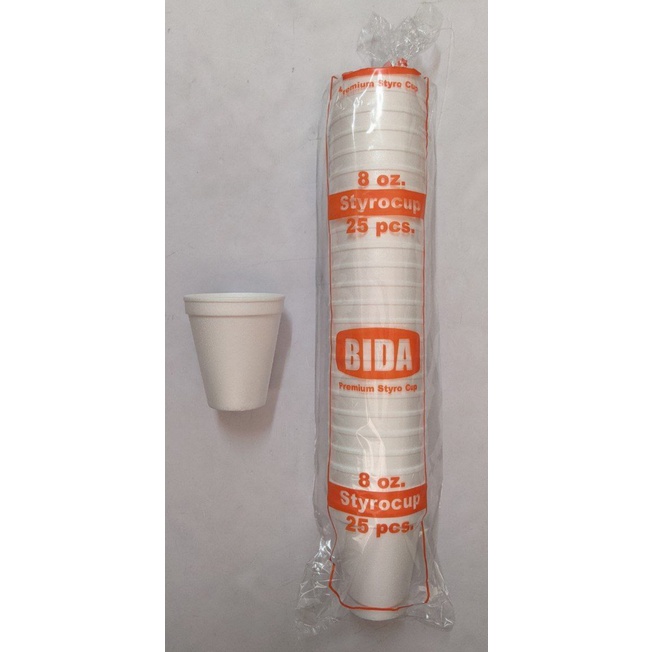 Disposable Coffee cup 8 oz STYROCUP 25 pcs per bundle | Shopee Philippines