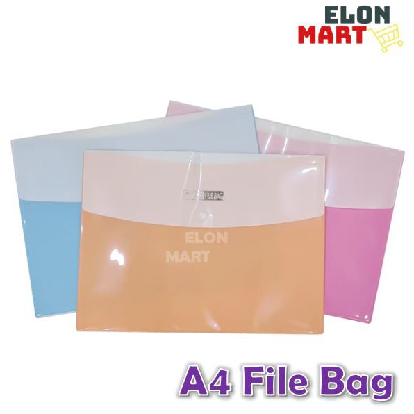 Dual Color Tone A4 Size Plastic File Cover File Bag Document Storage ...