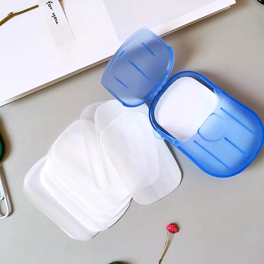 Disposable Travel Kit Soap Paper Portable Washing Hand Box Sabun Cuci ...