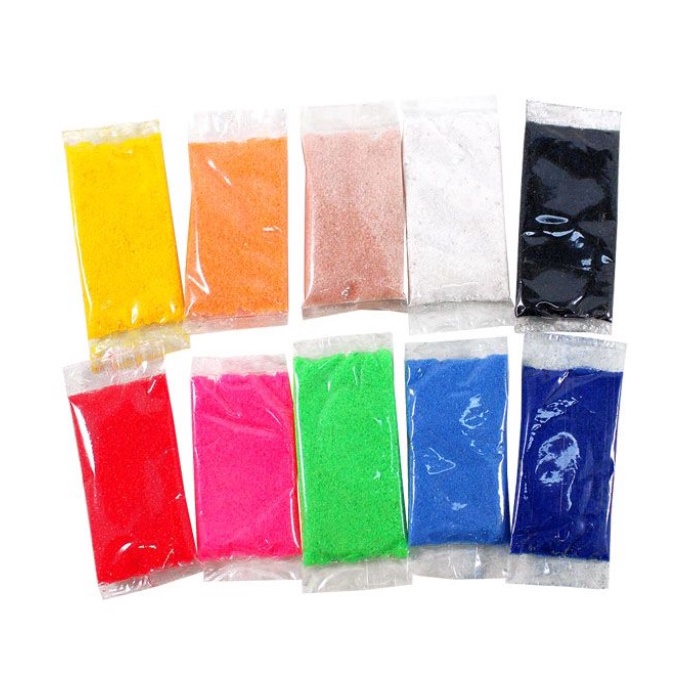 10-in-1 5gm Colored Sand for Sand Art/Rangoli Art/Colorful Sand ...