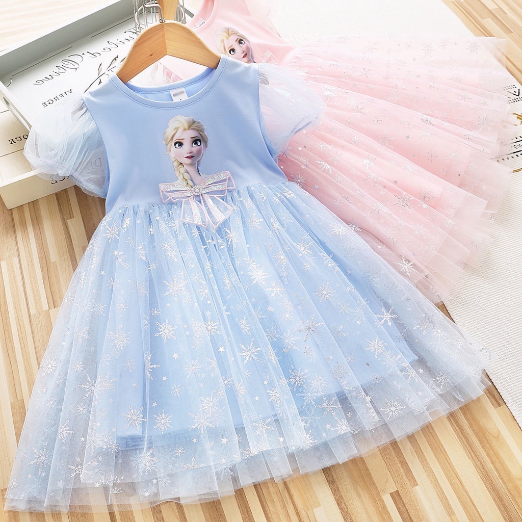 OZEN Elsa Kids Girl Clothes Aisha Princess Dress Frozen Fever Dress of ...