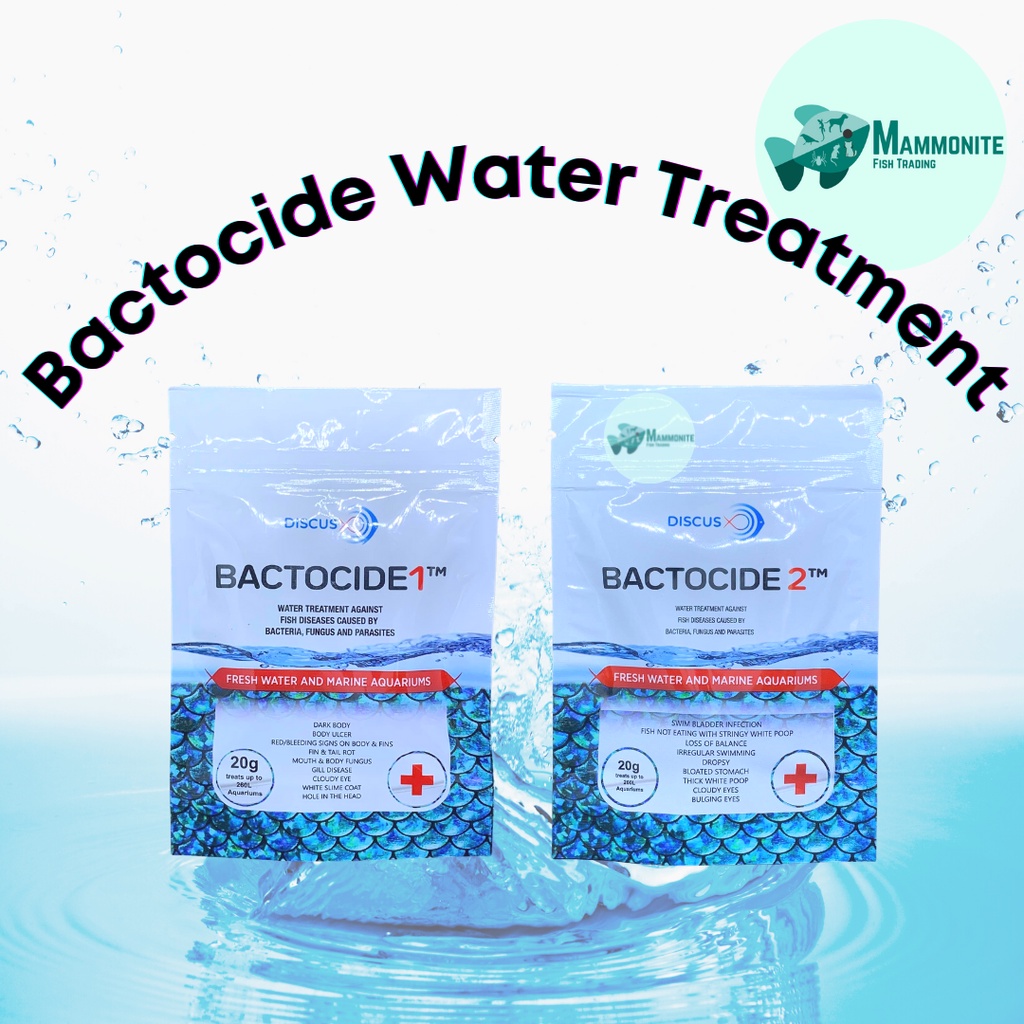 Bactocide 1 and 2 20 Grams Aquarium Water Treatment Against Fish ...