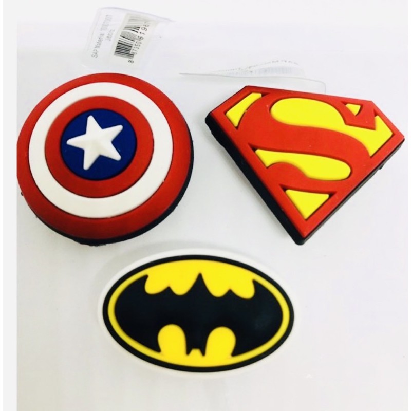 Superhero logo Croc Shoe Charms Pins original high quality with tag and ...