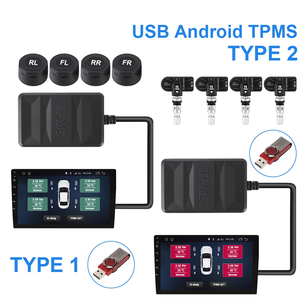 Android Car TPMS Tire Pressure Monitoring System for Car Radio DVD ...