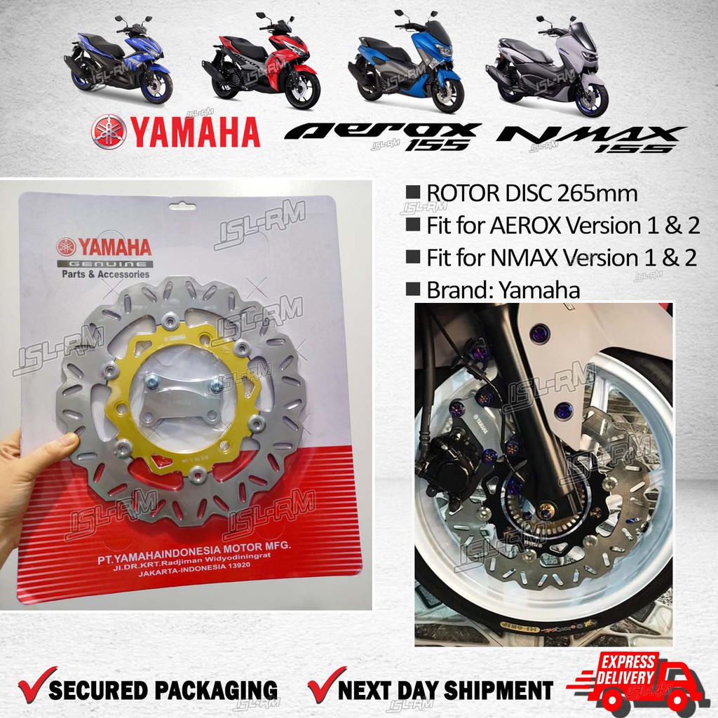 Original Yamaha Rotor Disc / Big Disc type GOLD for Yamaha Aerox Nmax ...