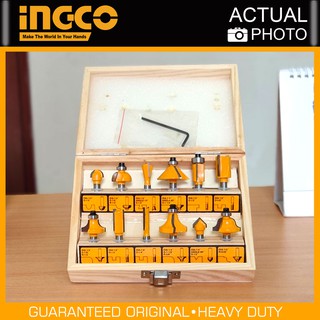 Ingco AKRT12141 12pcs 1/4-Inch Router Bits Set (6mm) Iht | Shopee ...