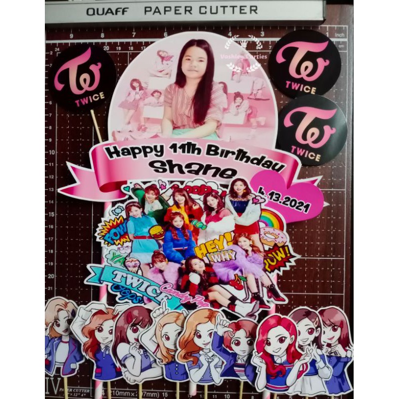 Twice Group Cake and Cupcake Topper with FREE ref magnet | Shopee ...