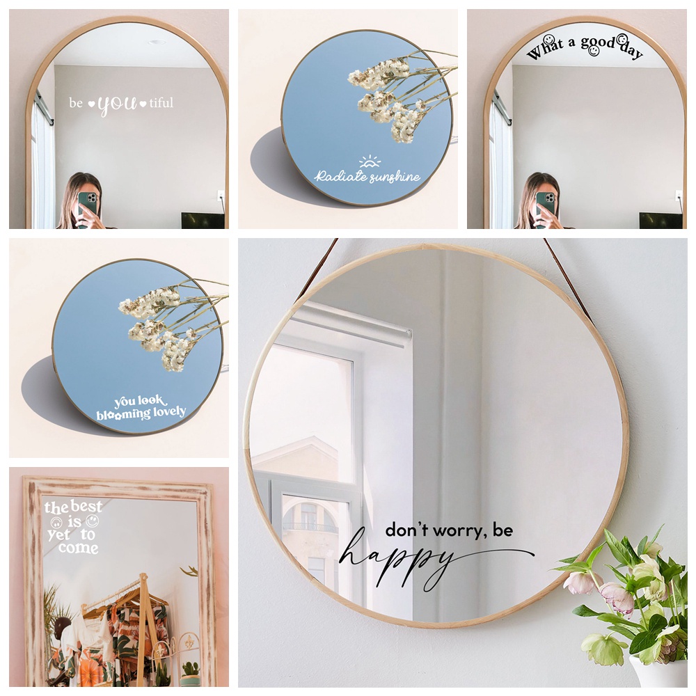 You Look Amazing Mirror Sticker Cartoon Wall Decals Pvc Mural Art Diy ...