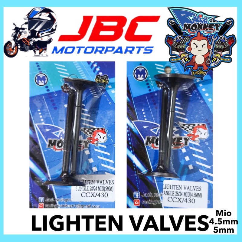 Lighten Valves 3 Angle 28/24 4.5mm 5mm Mio Sporty XRM110 Wave100 Engine ...