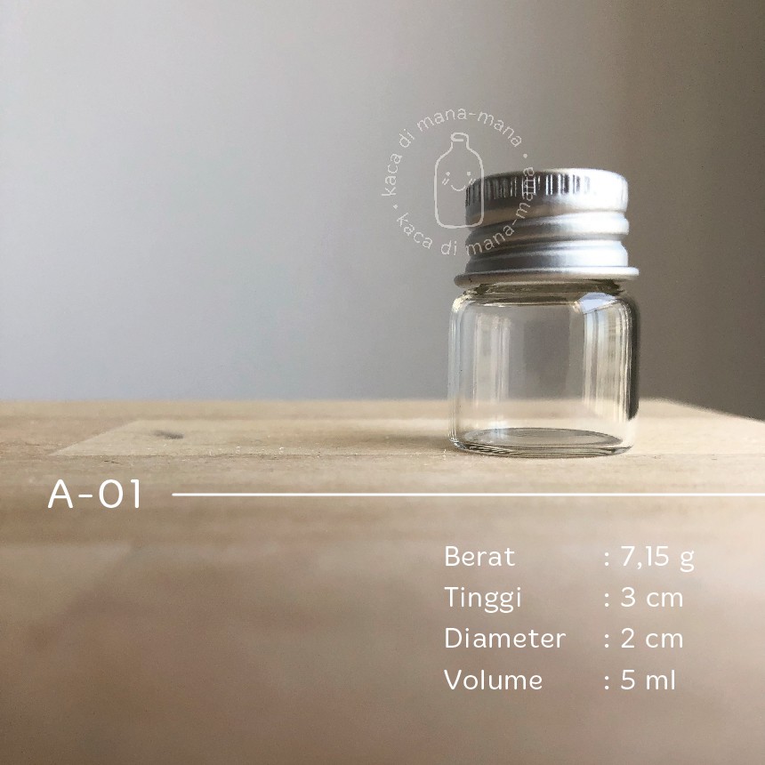 5ml clear glass bottle with screw cap glass bottle with aluminum cap ...
