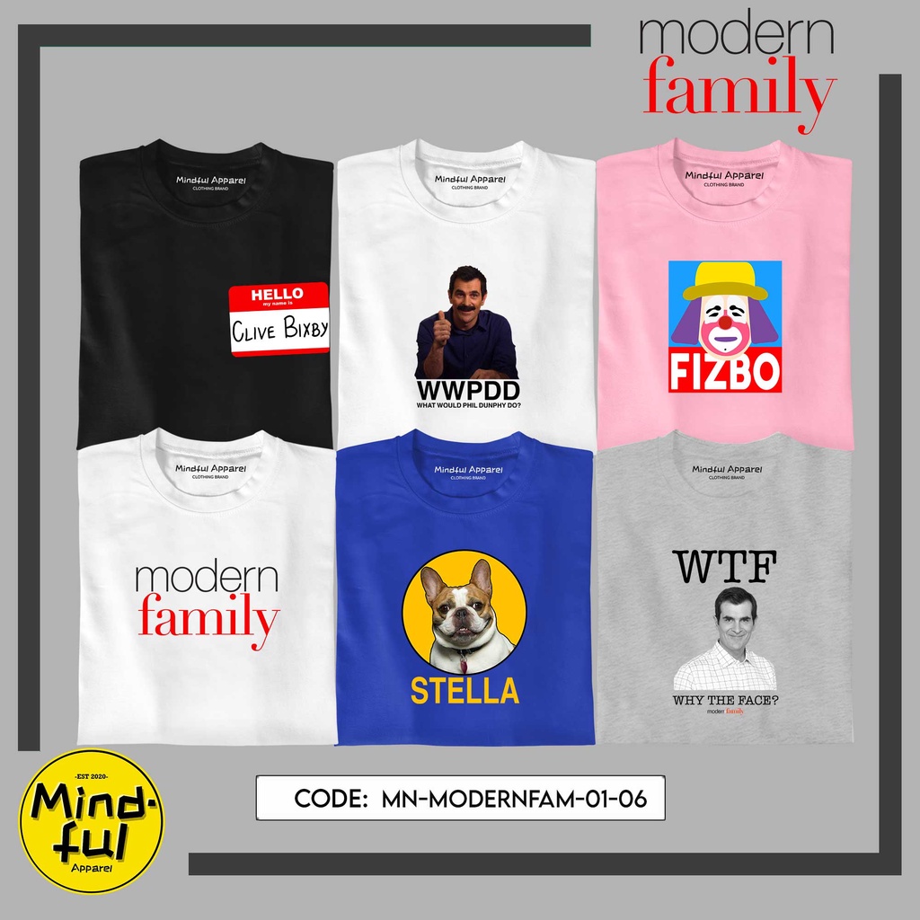 MODERN FAMILY MINI GRAPHIC TEES PRINTS | MINDFUL APPAREL T-SHIRTS ...