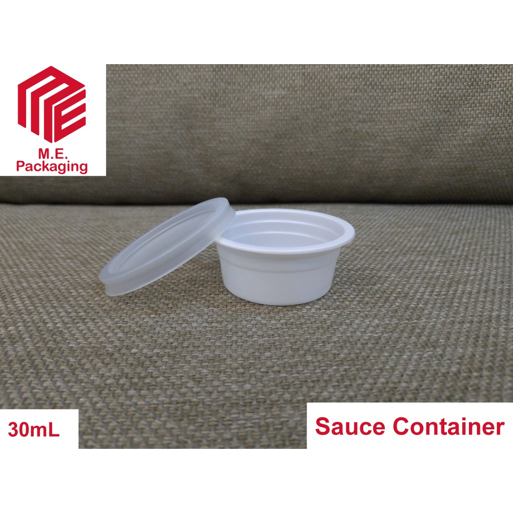 [100pcs] Plastic Sauce Container with Lid (30mL) | Shopee Philippines