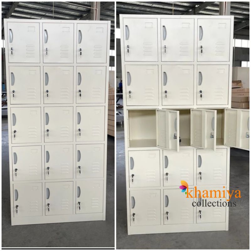 15 DOORS Metal Locker Key & Padlock, Lockable Cabinet, Shoe Cabinet ...