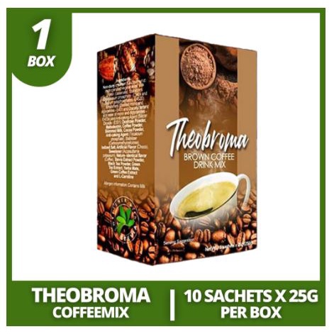 Theobroma Brown Coffee Mix 1 Box (10 Sachets) Organic natural No Sugar ...