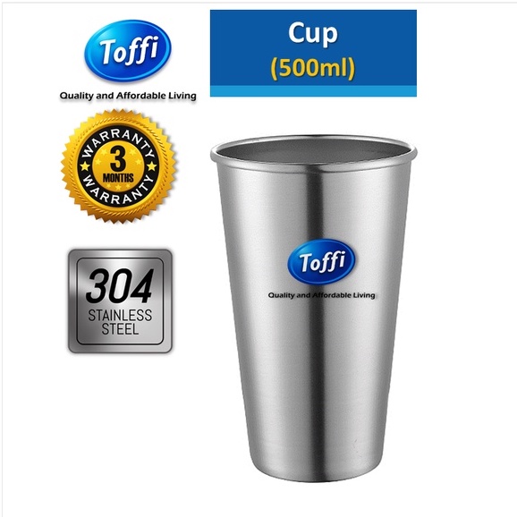 Toffi Cup SUS304 Stainless Steel Food Grade (500ml/0.5L) | Shopee ...