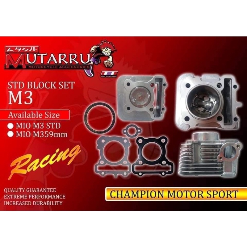 Mutarru Cylinder Block Bore kit Steel Mio125 m3 59mm 54mm | Shopee ...