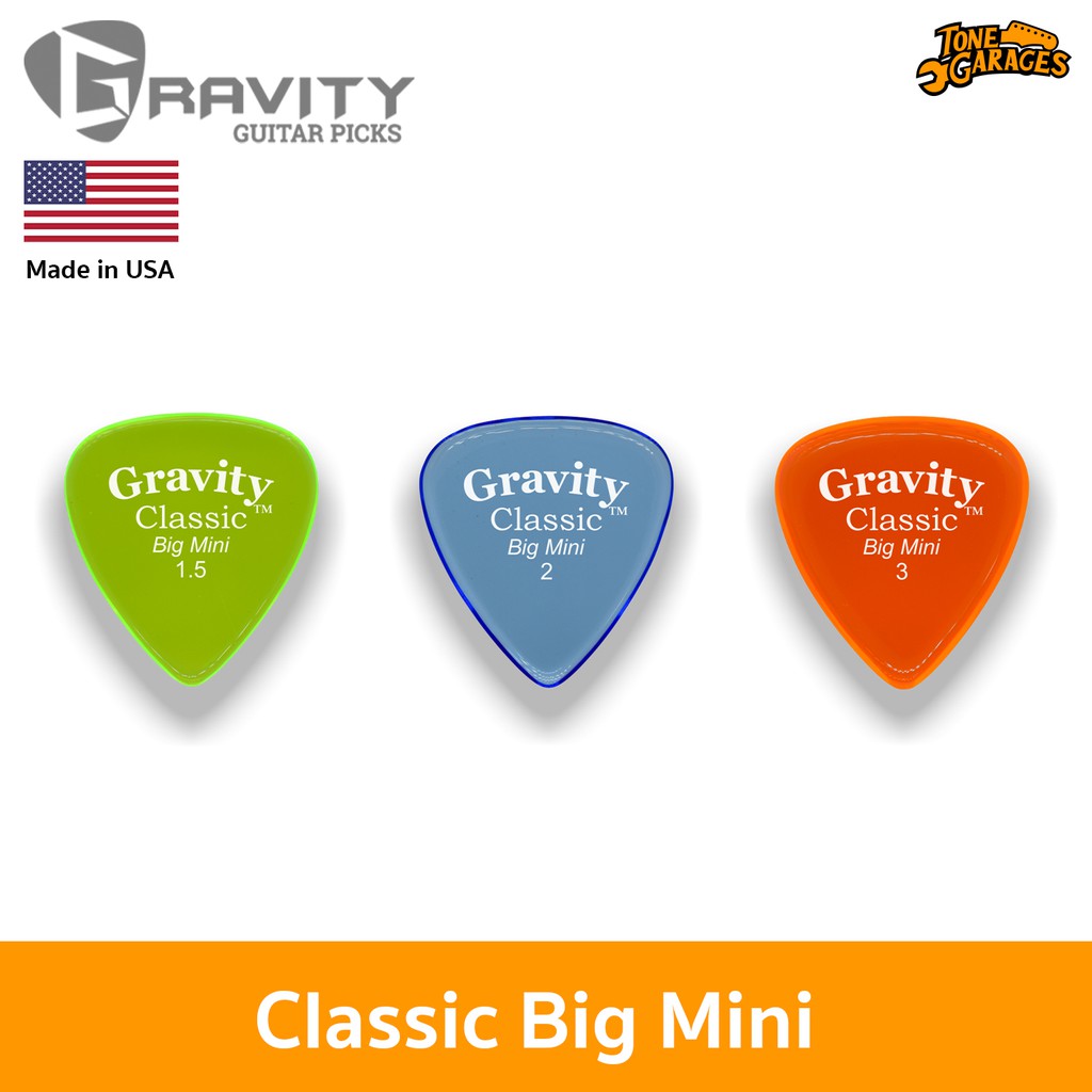 Guitar Gravity Picks Classic Big Mini Acrylic Polished Smooth Edge Pick ...