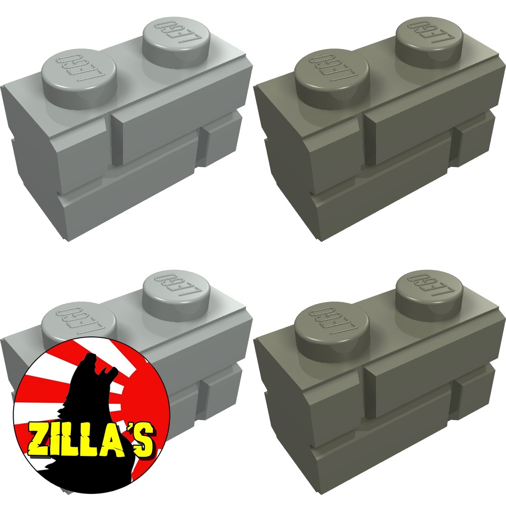 LEGO Brick, Modified 1 x 2 with Masonry Profile Item No: 98283 | Shopee ...