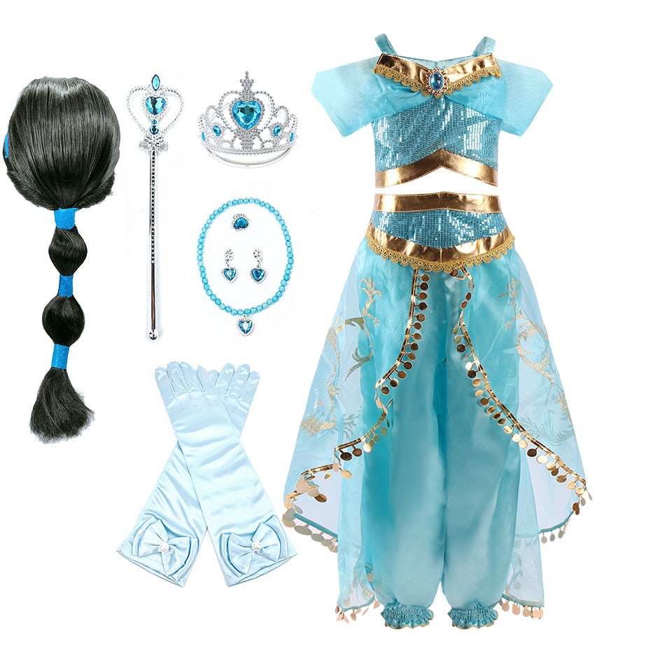 Fairy Tale Princess Aladdin Costume Jasmine Damit Karneval Bata Aladdin ...