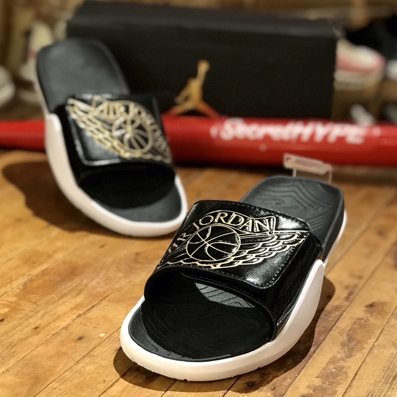 2022 Hydro 7 Black Metallic Gold Men Slide | Shopee Philippines
