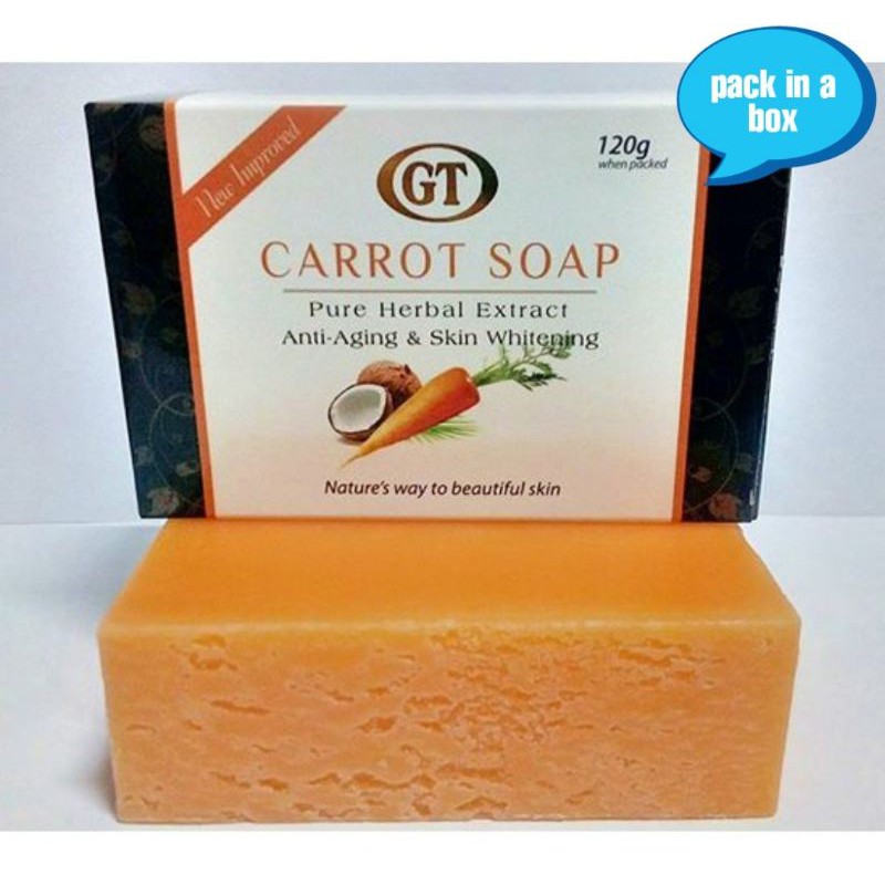 100% Original GT Carrot Soap 120g - Anti aging and whitening | Shopee ...