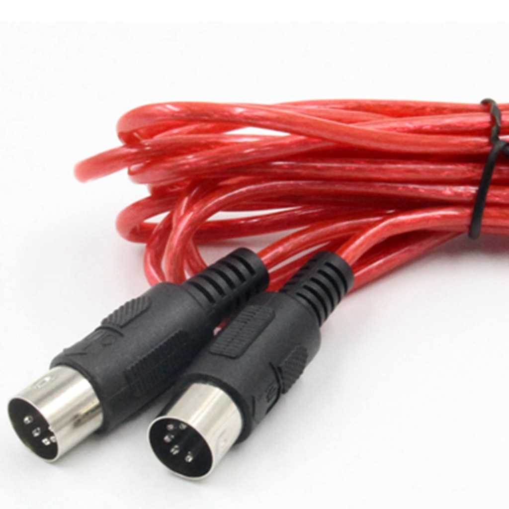 SHIWAKI MIDI Cable Double-headed 5 Pin Cable for Electronic Piano Red ...