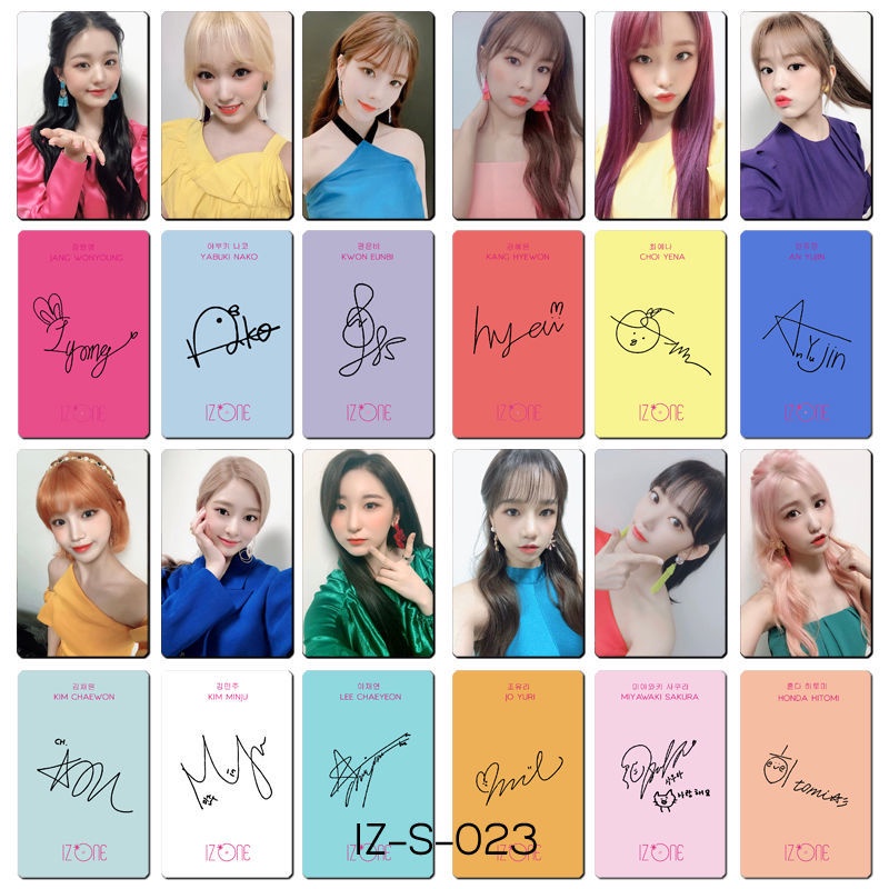 Korean Girl Group IZONE Merchandise Homemade Photocard Cheer Card ...