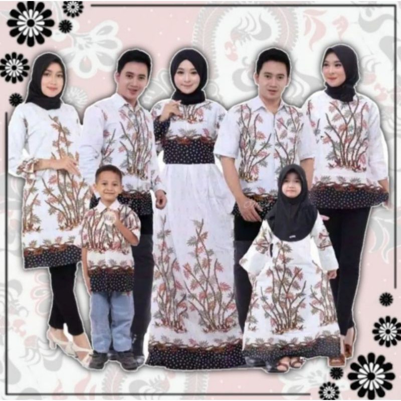 Batik Couple Family sania ruffle ori ndoro jowi dnt Bambooabang | Shopee Philippines
