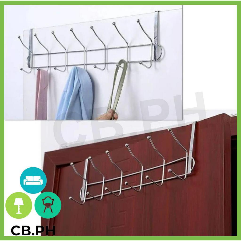 CB.PH Clothes Hangers Rack Over Door Stainless Steel 14 Hooks Clothing ...