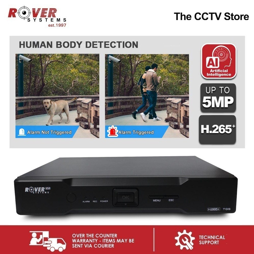 Rover Systems 5MP 8CH XVI 6in1 DVR 1 SATA Non-Real Time High Definition ...
