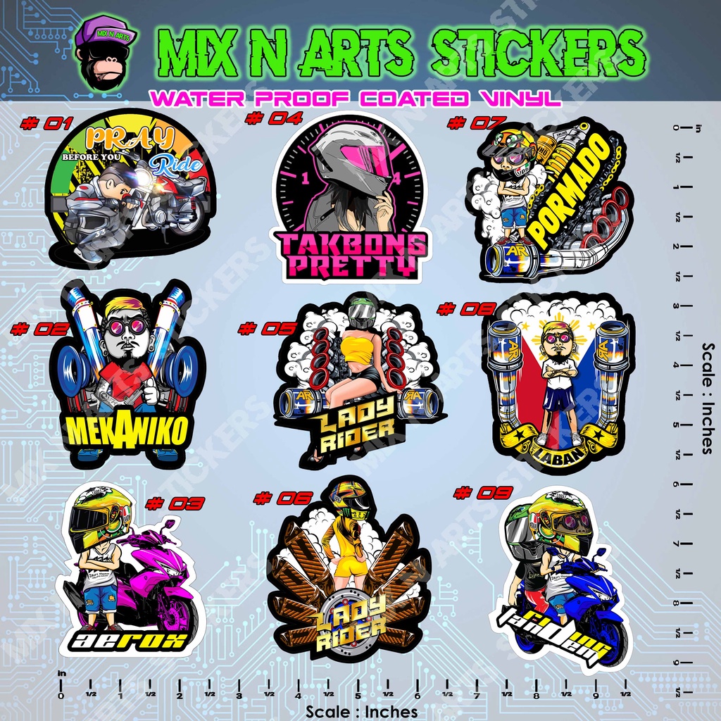 Lady Rider Takbong Pretty Mekaniko Waterproof Vinyl Sticker for ...